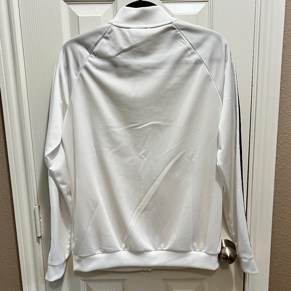 adidas | Jackets & Coats | Adidas Lightweight White Track Jacket Size L ...